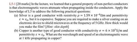 Solved L5 1 20 Marks In The Lecture We Learned That A