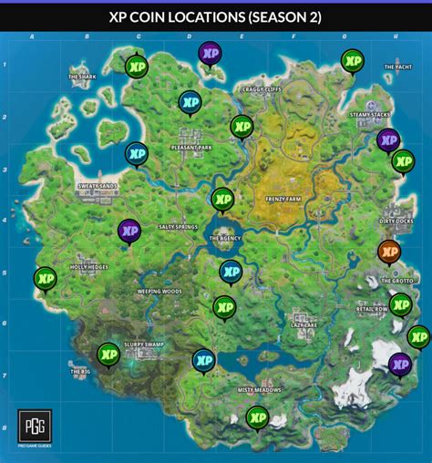 Fortnite Season 2 Xp Coin Locations Map And Information Chapter 2