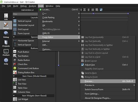 Forms Check Appearance Of Ui Design In Qt Creator Stack Overflow
