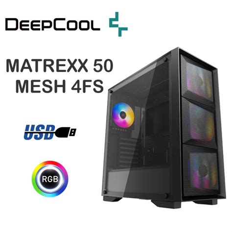 GAMER VISION E I R L Case Gamer Deep Cool Matrexx 50 Mesh 4fsn S Fuente 1 Panel Vidrio Led