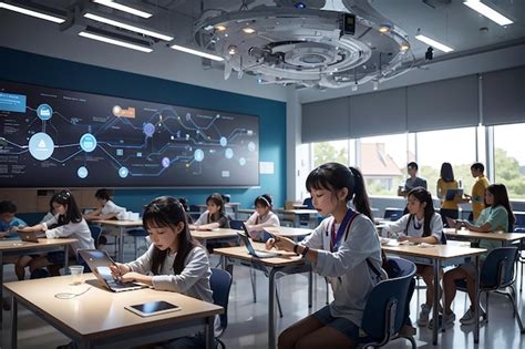 Premium Ai Image Iot And Education Smart Connections In The