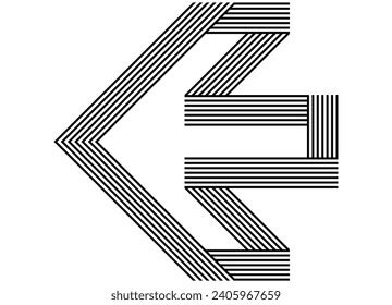 Vector Arrow Made Black Parallel Lines Stock Vector Royalty Free 2405967659 Shutterstock