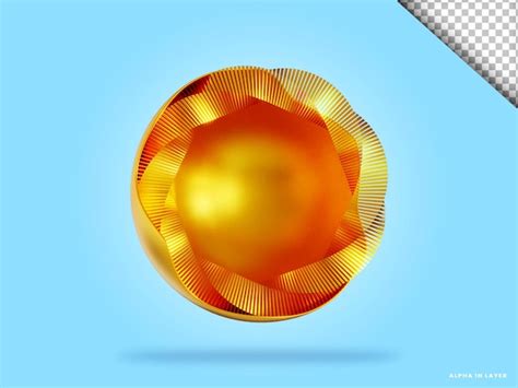 Premium PSD D Render Golden Geometric Shapes Objects Isolated