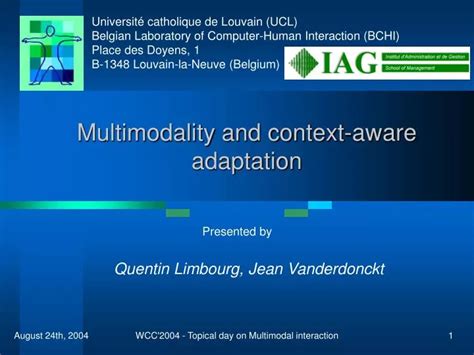 Ppt Multimodality And Context Aware Adaptation Powerpoint