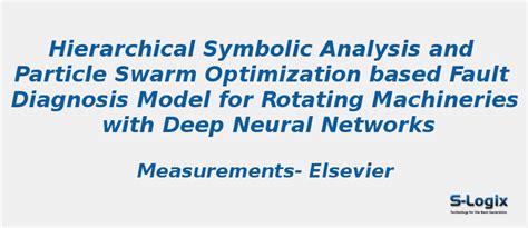 Particle Swarm Optimization Based Fault Diagnosis Model For Rotating