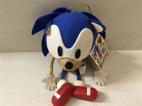 Rare Stringy Sonic The Hedgehog Plush 1992 Toy Figure Collectible Sega W Tag 1981146520