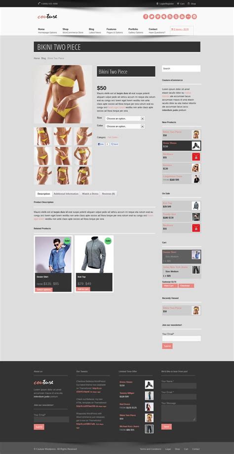 Couture Wordpress Woocommerce Theme Wordpress Theme Website