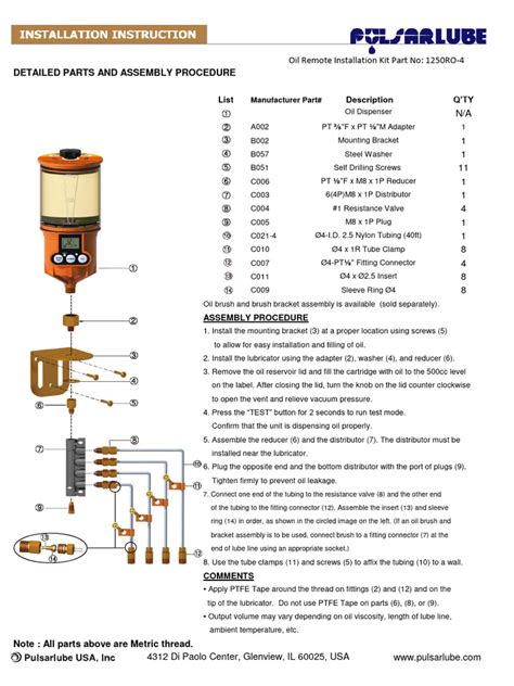 Oil Dispenser Assembly Guide Pdf Electrical Connector Pipe Fluid