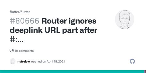 router ignores deeplink url part after baseurl token xyz · issue 80666 · flutter