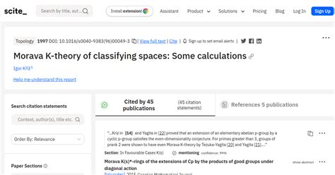 Morava K Theory Of Classifying Spaces Some Calculations Scite Report