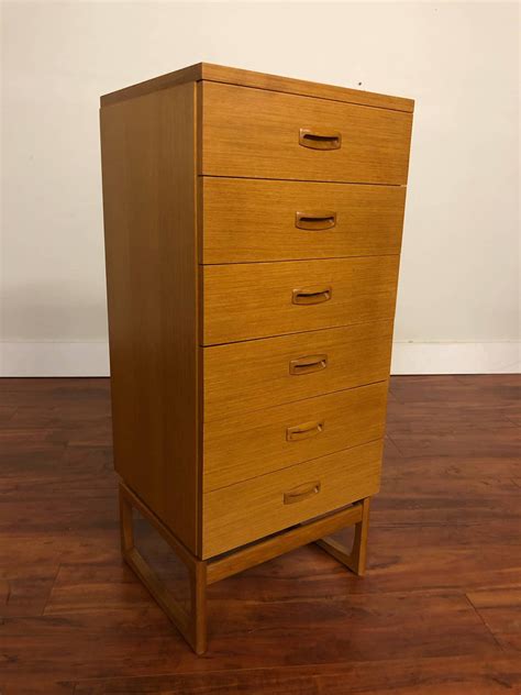 Sold G Plan Quadrille 6 Drawer Tall Chest Modern To Vintage