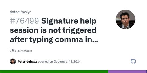 Signature Help Session Is Not Triggered After Typing Comma In Target
