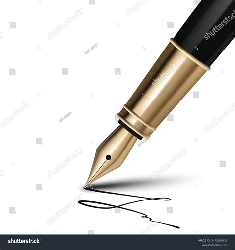 3d Black Luxury Ink Pen Nib Stock Vector Royalty Free 2473909533 Shutterstock