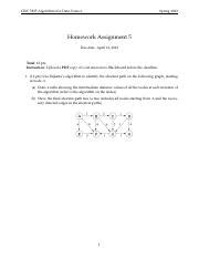 CISC 5835 HW 5 Pdf CISC 5835 Algorithms For Data Science Spring 2022