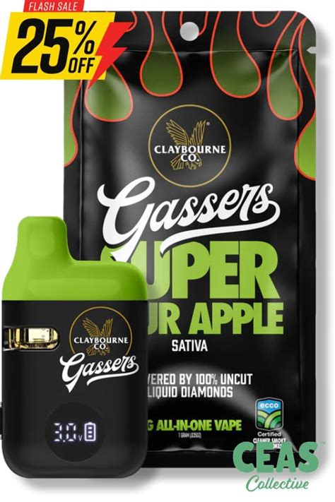 🍏⚡ Super Sour Apple 1g Aio Gassers Vape Claybourne Co Sativa Ceas