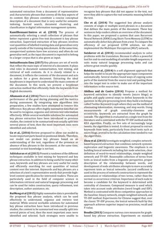 Survey On Key Phrase Extraction Using Machine Learning Approaches PDF