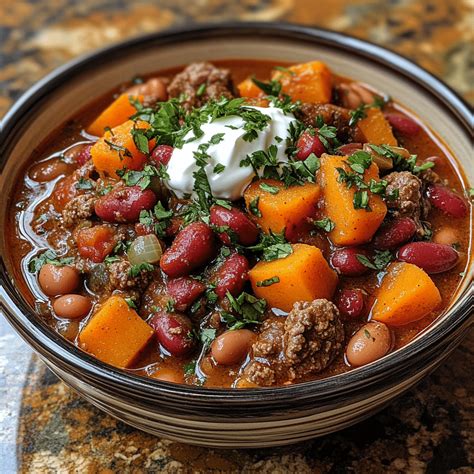 Savory Slow Cooker Beef Chili With Sweet Potatoes Delight Scarlet Recipes