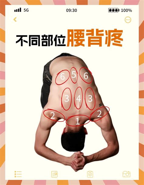 后背疼痛位置对照表：一图看懂！