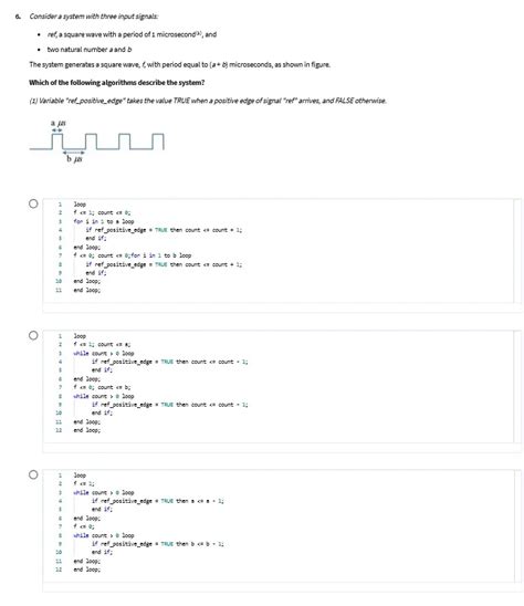 6 Consider A System With Three Input Signals Ref A Square Wave With A