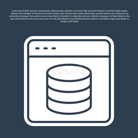 Blue Line Server Data Web Hosting Icon Isolated On Blue Background Vector Stock Vector