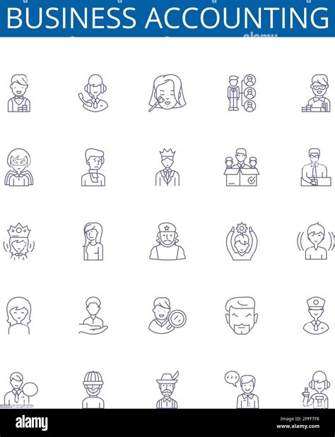 Business Accounting Line Icons Signs Set Design Collection Of Accounting Business Finance