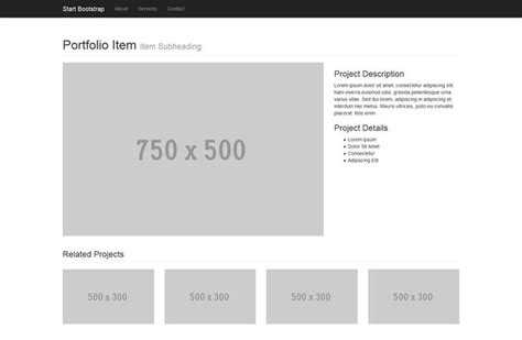 Portfolio Item Free Bootstrap Portfolio Template Portfolio