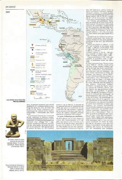 Lamina 24513 Mapa De Las Culturas Precolombinas By Vvaa 1993