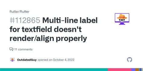 multi line label for textfield doesn t render align properly · issue
