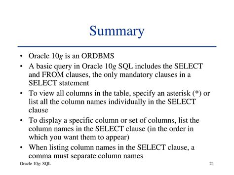 ppt mastering oracle 10g sql select statements essentials powerpoint