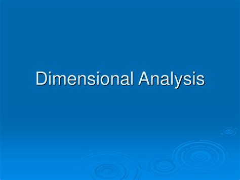 Ppt Dimensional Analysis Powerpoint Presentation Free Download Id