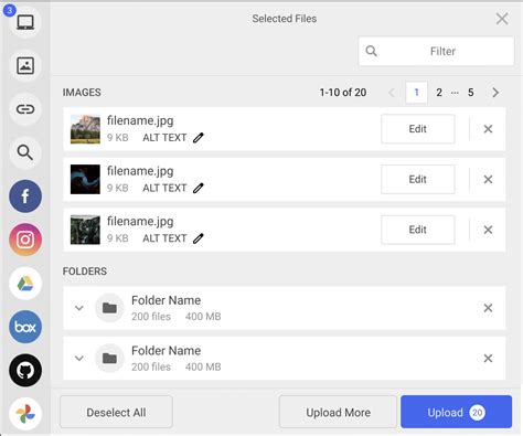 Filestack File Picker 40 Folder Upload Mini Uploader And More