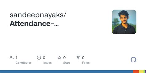 GitHub Sandeepnayaks Attendance Management System Using FaceRecognition