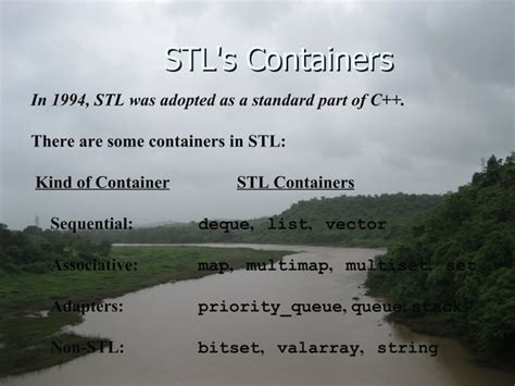 Stl Standard Template Library Ppt