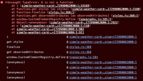 Card Not Showing Up Uncaught Typeerror A Is Not A Function · Issue