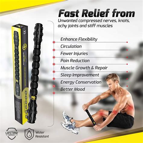 Muscle Roller Leg Massager Best Massage Roller Stick For Athletes Deep Tissue Trigger