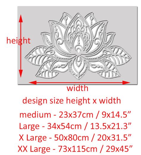 Lotus Mandala Stencil Decorative Lotus Stencil Yoga Meditation Room