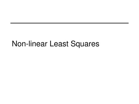 PPT Non Linear Least Squares And Sparse Matrix Techniques Fundamentals PowerPoint