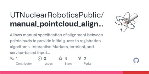 Github Utnuclearroboticspublicmanualpointcloudalignment Allows Manual Specification Of