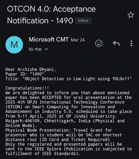 Yolov11 Objectdetection Computervision Lowlight Deeplearning Otcon5 Archisha Dhyani
