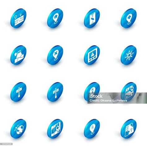 집 나침반 모바일 의료 위치 크로스 산 도로 교통 표지판 마크 바람 장미 및 Gps 장치 오류 아이콘으로 위치를 설정합니다 벡터 3차원 형태에 대한 스톡 벡터 아트 및 기타