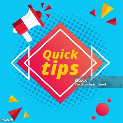 빠른 팁 평면 디자인과 현대 유용한 팁 구성 벡터 일러스트 레이터 0명에 대한 스톡 벡터 아트 및 기타 이미지 0명 교육 동기 부여 Istock