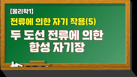[물리학1] 두 도선에 흐르는 전류에 의한 합성 자기장 구하는 문제 Youtube