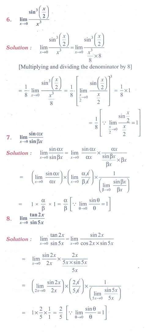 Exercise 94 Some Important Limits Problem Questions With Answer