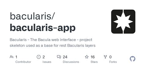 Github Bacularisbacularis App Bacularis The Bacula Web Interface Project Skeleton Used