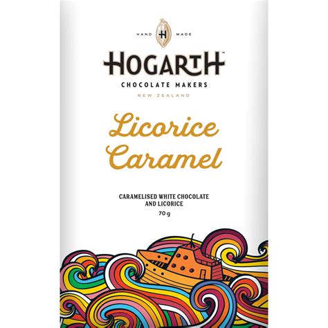 Hogarth Licorice Caramel 35 Caramelized White Chocolate Bar With