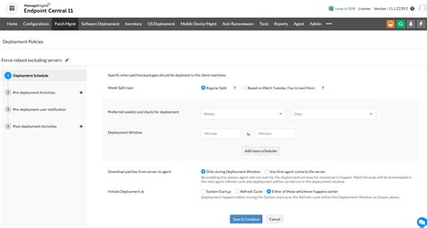 Configuring Deployment Policies Manageengine Endpoint Central