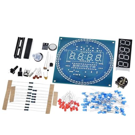 MCU STC W AS WATER Lamp DIY Kit Rotating LED LED Display Alarm Clock Module EUR
