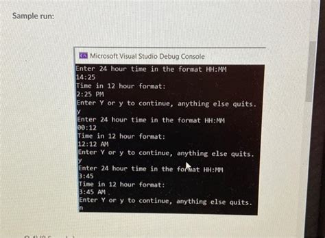 Solved Cvisual Studios Write A Program That Converts Ti