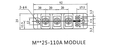 Thyristor Hybrid Half Control Module Rectifier SCR MF C25A 40A 55A 70A 90A 110A 1600V