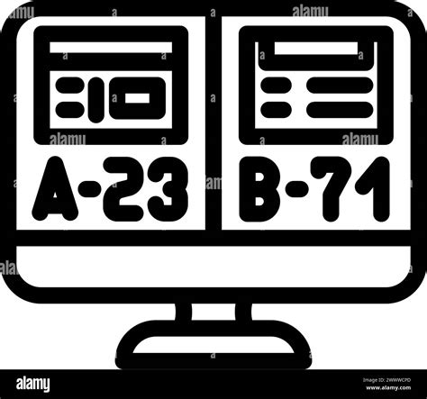 Ab Testing Ux Ui Design Line Icon Vector Illustration Stock Vector Image And Art Alamy
